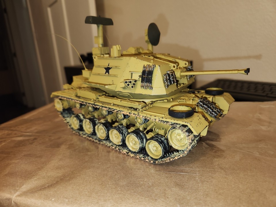 PRO BUILT 1/35 Tamiya 35126 M247 Sgt York U.S. Air Defense System ...