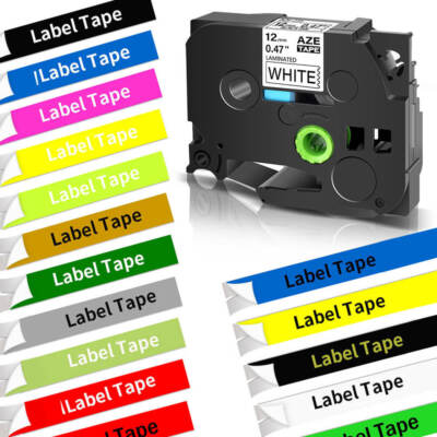 Compatible TZ TZe Label Tape laminated Brother P-Touch Printer 6/9/12 ...