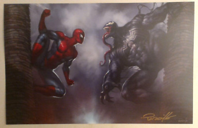 SPIDER-MAN VS VENOM SDCC 2024 ART PRINT ~ SIGNED LUCIO PARRILLO 11x17 ...