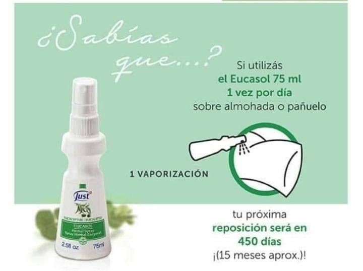 Swiss JUST Eucasol Spray Herbal Corporal 2.5fl oz 75ml Eucalipto ...
