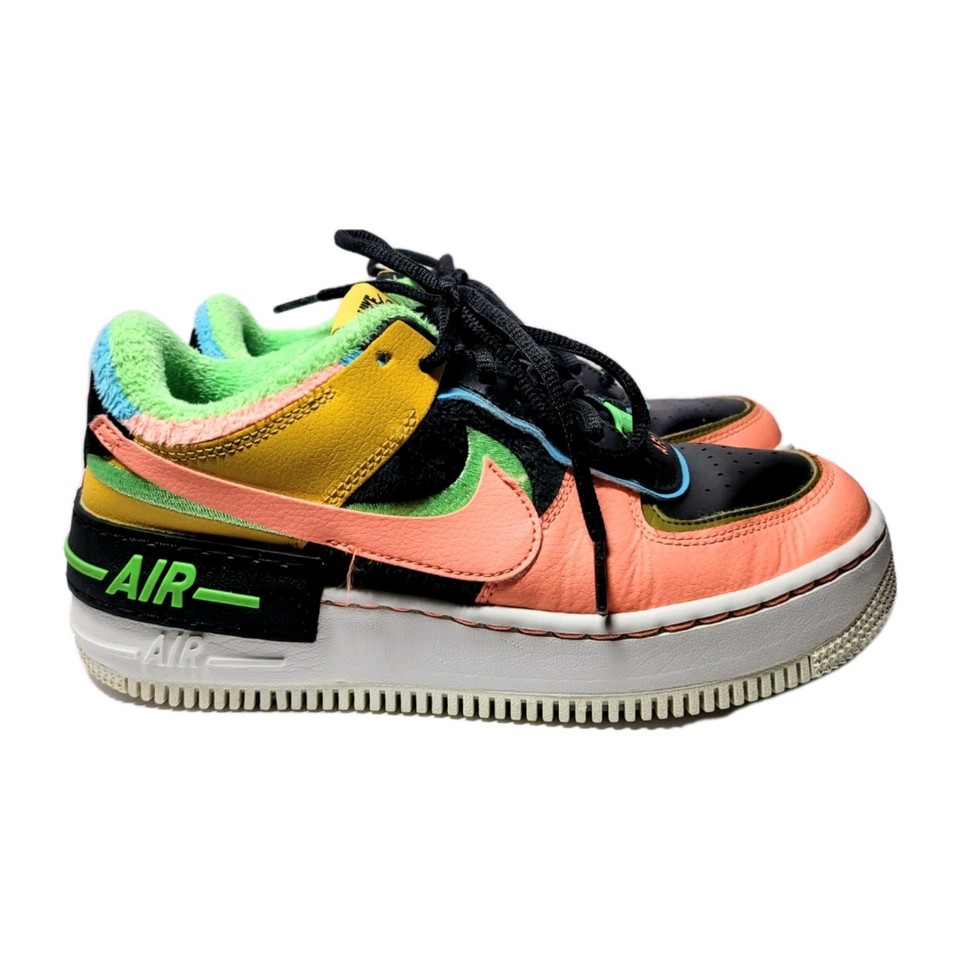 Nike Air Force 1 Low Shadow Solar Flare Atomic Pink Multicolor Women's ...