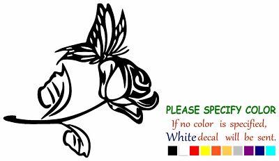 Butterfly with Rose Vinyl Decal Sticker Car Window Bumper Wall Laptop 6 ...