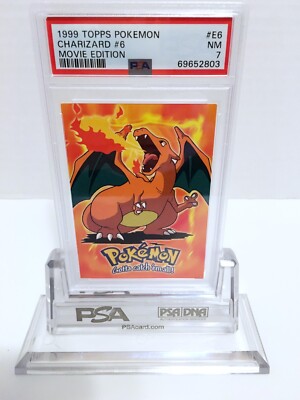1999 Topps Pokemon Charizard Movie Edition #E6 of 12 PSA 7 BLUE LOGO | eBay