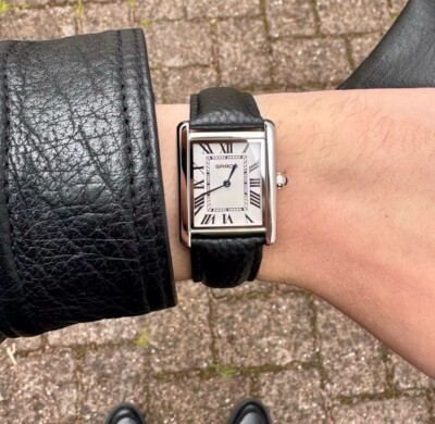 Vintage Tank Watches Waterproof Quartz Leather Strap Square Dial Unisex ...