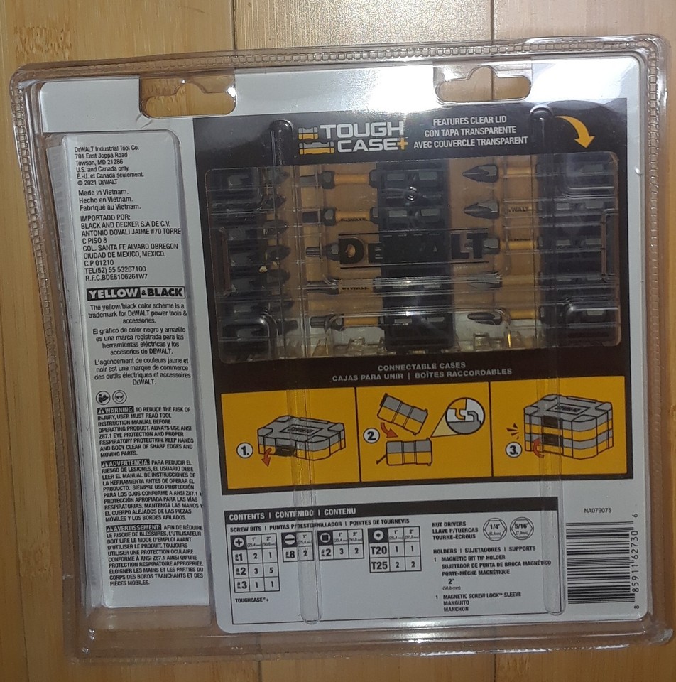 DeWalt MAXFIT 30-Piece SCREWDRIVING BIT SET Impact Rated, Torsion Zone ...