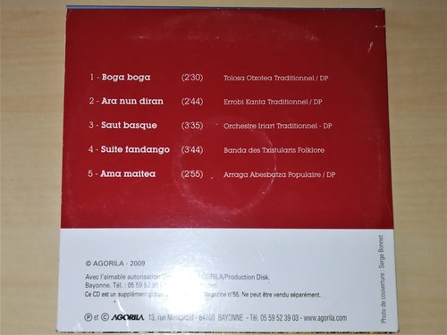 MUSIQUES ET CHANTS TRADITIONNELS BASQUE ( CD SINGLE 5 TITRES ) - C5 ...