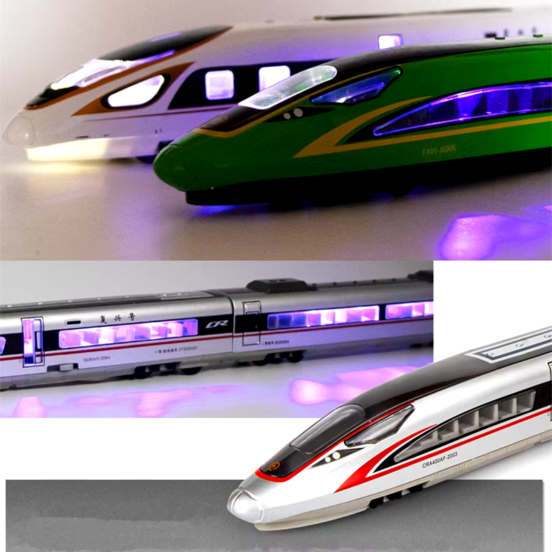 Alloy High-Speed Train Model Diecast Metal Toy Rail Electric High-Speed ...