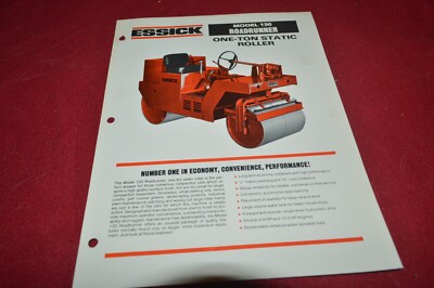 Essick 130 One Ton Roller Brochure FCCA | eBay