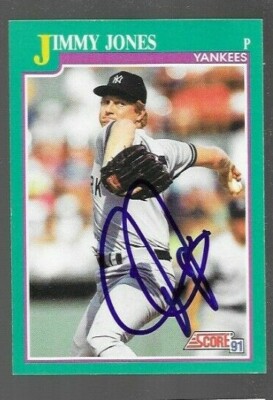 1991 Score JIMMY JONES Signed Card autograph YANKEES PADRES | eBay