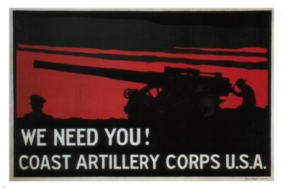 WE NEED YOU vintage ENLISTMENT poster UNITED STATES 1917 20x30 MILITARY ...