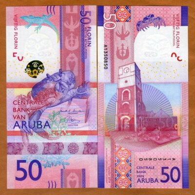 Aruba, 50 florin, 2019, P-23, Gem UNC Spectacular, New Family of ...