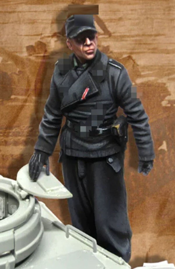1/35 Resin Figure Model Kit German Officer Tank Commander Soldier WWII ...