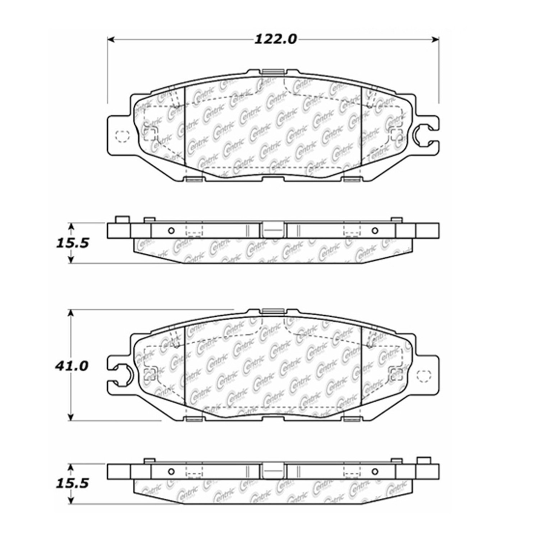 C-Tek 2x Front Rear Disc Brake Pad Set for Lexus LS400 1995 1996 1997 ...