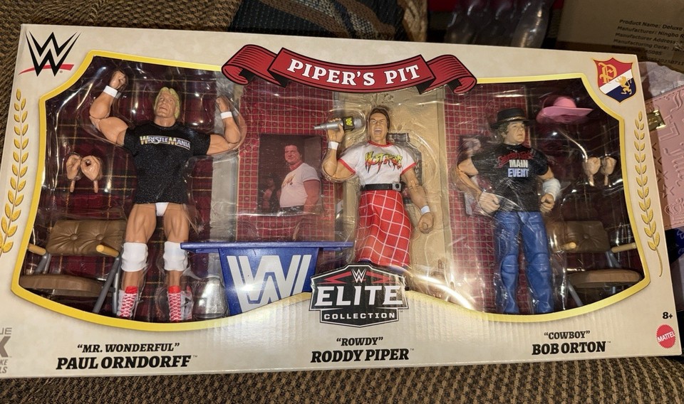 WWE ELITE PIPER’S PIT ELITE RODDY PIPER, MR WONDERFUL, BOB ORTON 3 PACK ...