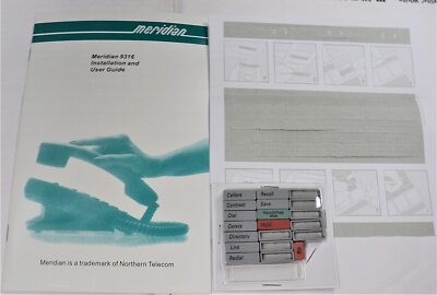 Nortel Lit Pack for 9316CW Phone 9316 Button Labels Desi Cover Overlay ...