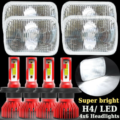Fit Chevrolet K10 K20 K30 1981 1982 1983 1984 1985 1986 4PCS 4x6" LED ...