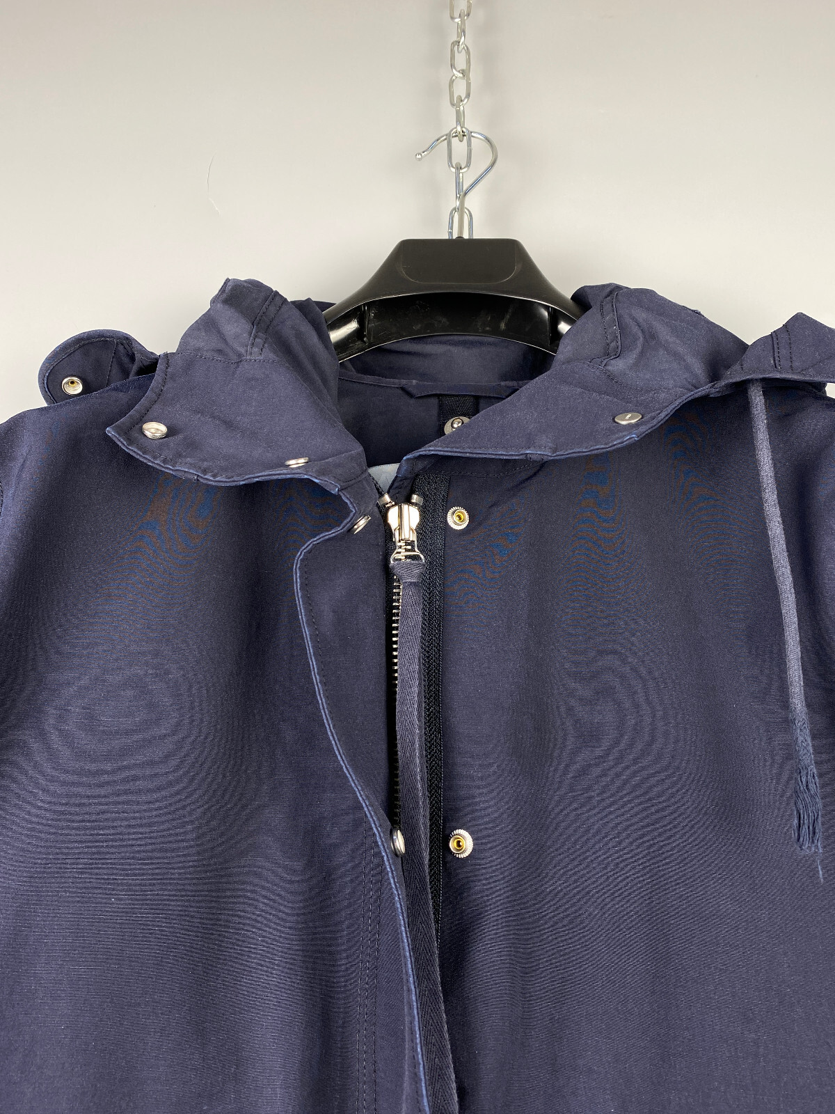 ARKET Womens Oversized Cotton Navy Fishtail Garment D… - Gem