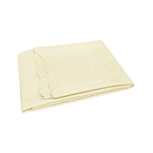 Waylon Damask Permanent Press Polyester Tablecloth 135 x 180cm Cream ...
