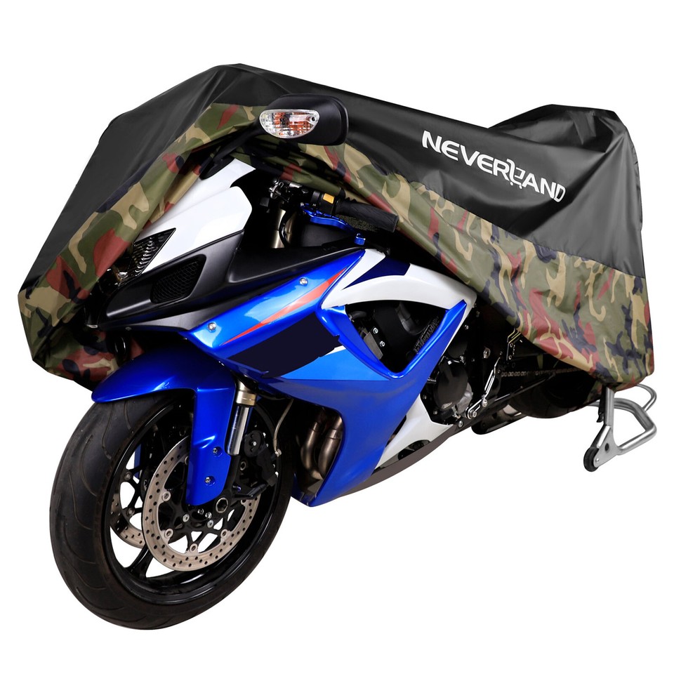 Large Waterproof Motorcycle Moped Bike Cover Rain Sun Outdoor Storage ...