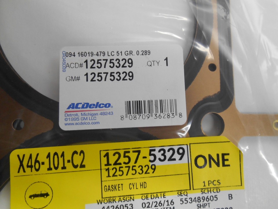 NOS GM Engine Cylinder Head Gasket Silverado Escalade GMC Yukon Sierra ...