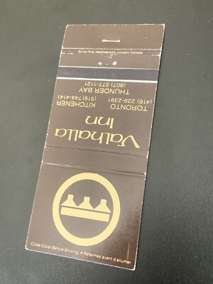 Vintage Canada Matchbook: “Valhalla Inn” Toronto Thunder Bay Kitchener ...