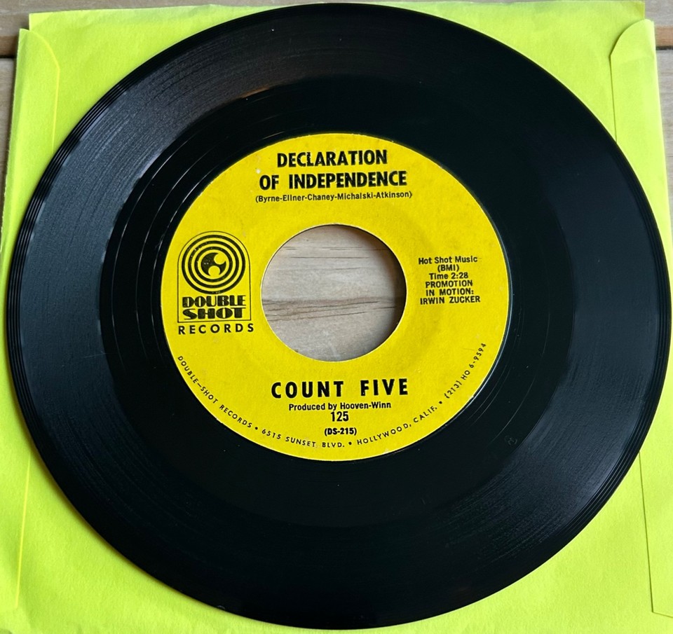 Count Five -Revelation In Slow Motion- Garage Psych 45 on Double Shot ...
