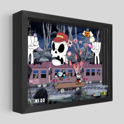 Cuphead Phantom Express Shadowbox Art | eBay