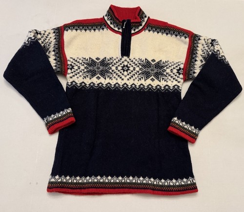 Vintage BALTIC INSPIRATIONS Fair Isle Sweater M 90% Wool 1/4 Zip ...