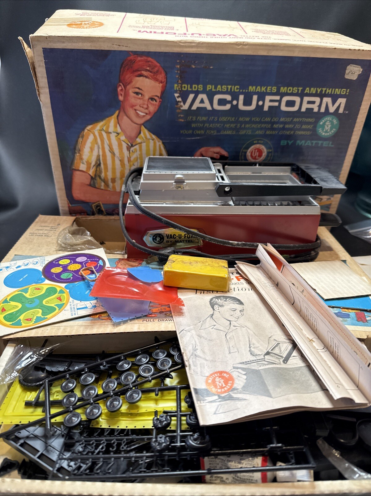 Vintage 1963 Mattel Vac-U-Form Plastic Molding Kit Original Box ...