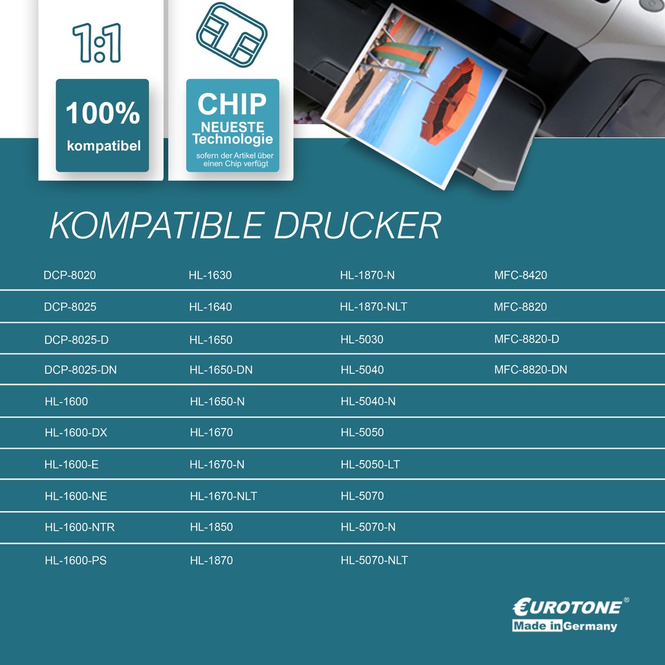 3x Nachf lltoner für Brother HL 1600 1630 1640 1650 1670 1850 1870 ...