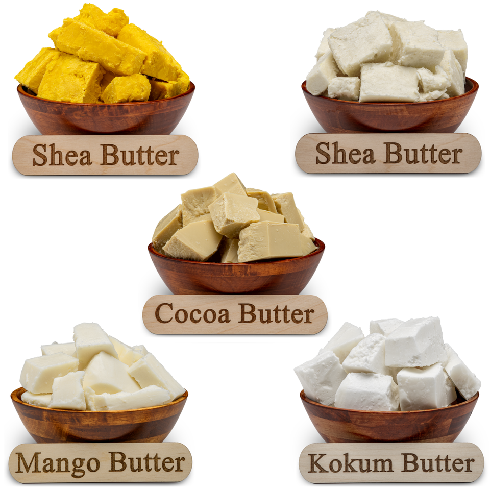 Raw African Shea, Cocoa, Kokum, Mango Butter 100% Pure Organic ...