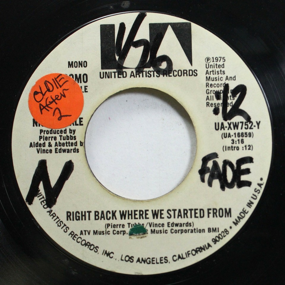 Soul Promo 45 Pierre Tubbs - Right Back Where We Started From / Oldie ...