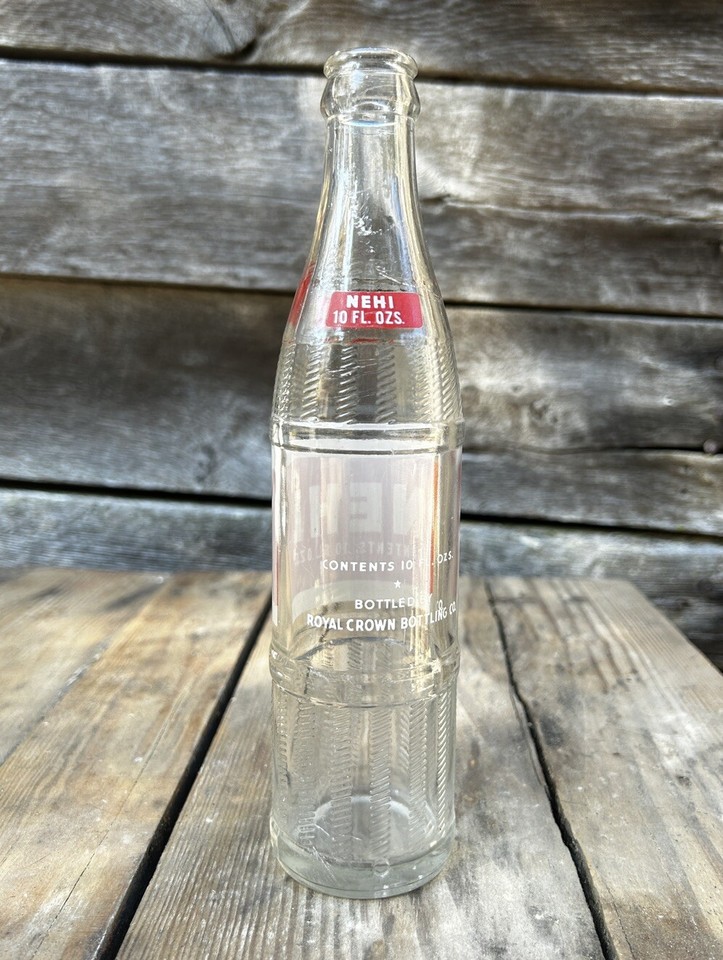 Vintage NEHI Clear Soda Bottle 10 Fl Oz - Royal Crown Bottling Great ...
