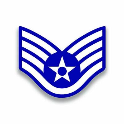 USAF E5 SSgt Staff Sergeant Air Force 5-Inch Rank 2-Pack Stickers SSGT ...