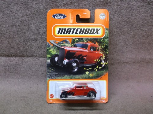 MATCHBOX RED 2021 #8 32 1932 FORD COUPE MODEL B CUSTOM STREET HOT RAT ...