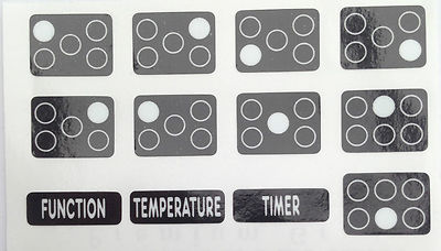 Cooker Oven Stove Range Hob Stickers Symbols Replacement Labels Knob ...
