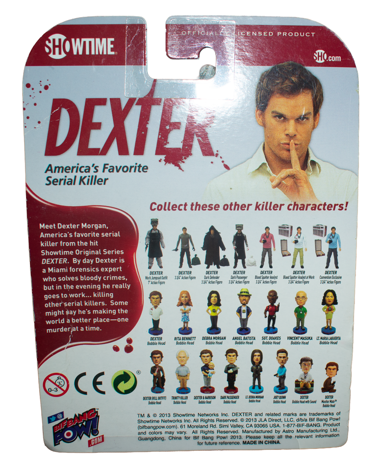 Dexter Blood Splatter Expert Action Figure New Bif Bang Pow Showtime TV ...