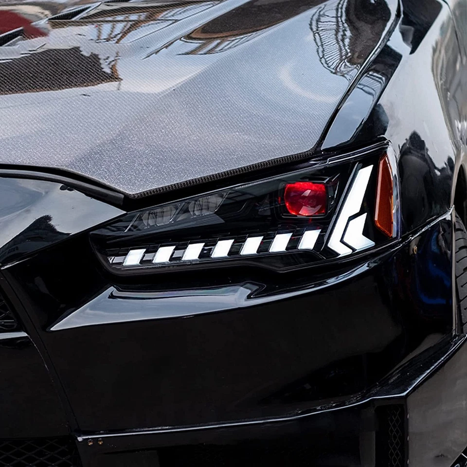 Devil Eye LED Headlight For Mitsubishi Lancer 2008-2017 Head Lamp ...