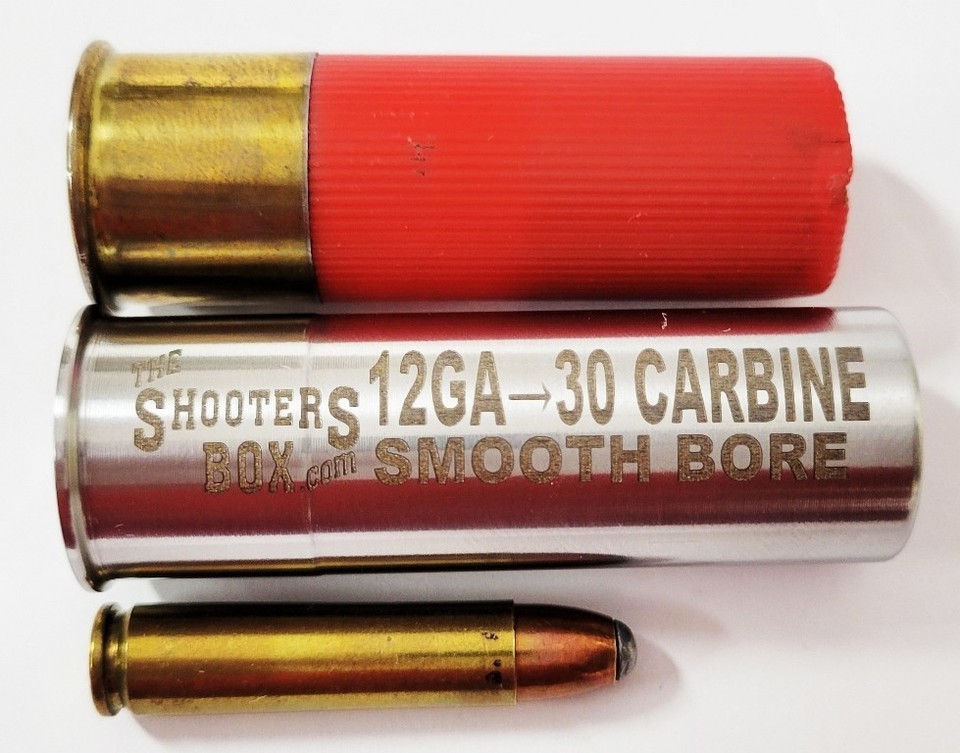 12GA to 30 CARBINE Shotgun Adapter - Chamber Reducer - Stainless - Free ...