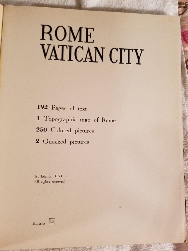 Vatican City/Rome/Vatican Museum Guidebook (1971 1st Ed) Galleria ...