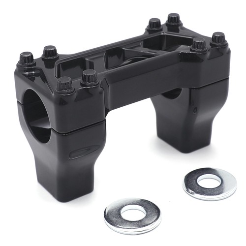 Black 2" Riser 1.25" Handlebar Top Clamp For Harley Softail Breakout ...