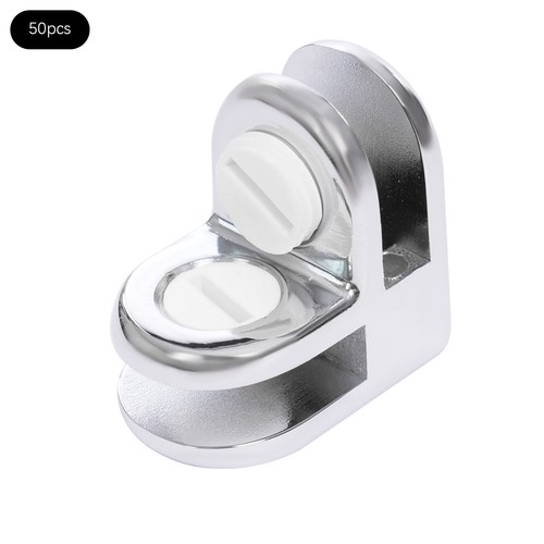 Glass Display Connector, Glass Clamp Clips, 50Pcs Chrome 2-Way Glass ...