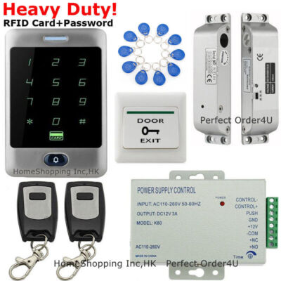 Waterproof RFID Card +Password Door Access Control+Electric Bolt Lock+2 ...