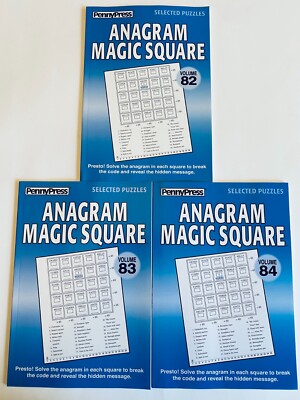 Lot of 3 Anagram Magic Squares Penny Press Selected Puzzles 82-84 ...