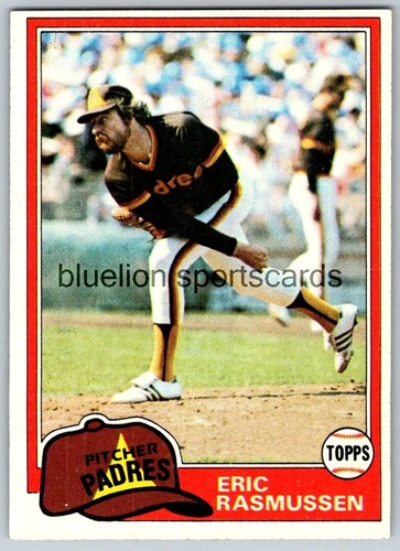 1981 Topps #342 Eric Rasmussen Padres | eBay