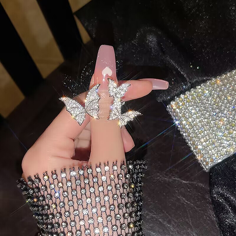 Luxury Butterfly Open Ring Exaggerated Personality Adjustable Trend ...