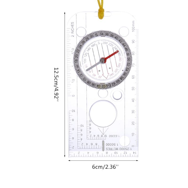 Practical Compass Map Ruler Special Ruler Scale Map for Hiking Outdoor ...