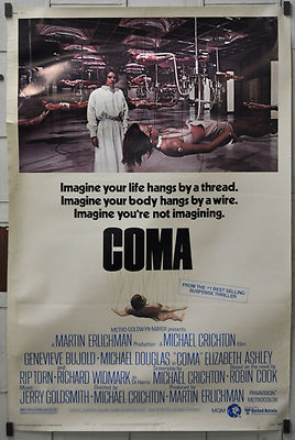 COMA 1978 ORIGINAL 40X60 MOVIE POSTER MICHAEL DOUGLAS RIP TORN MICHAEL CRICHTON | eBay
