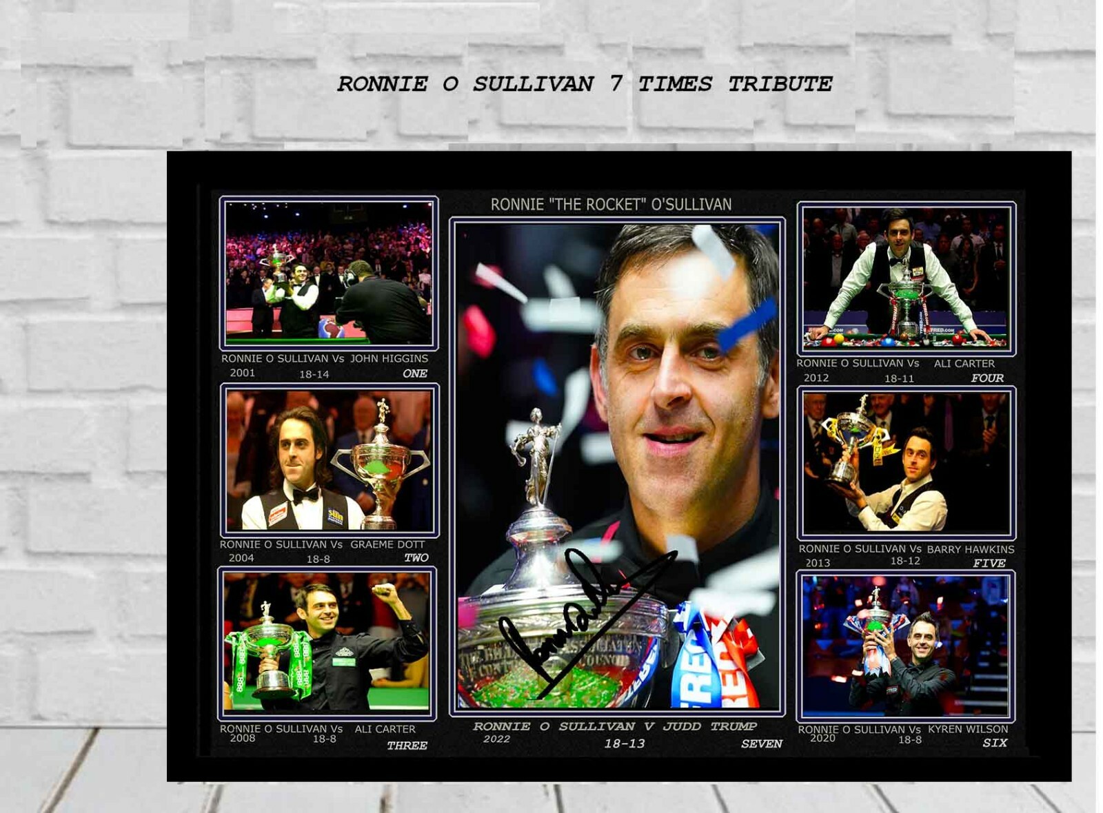 RONNIE O'SULLIVAN 7 Times World Champion Snooker Framed Canvas Print ...