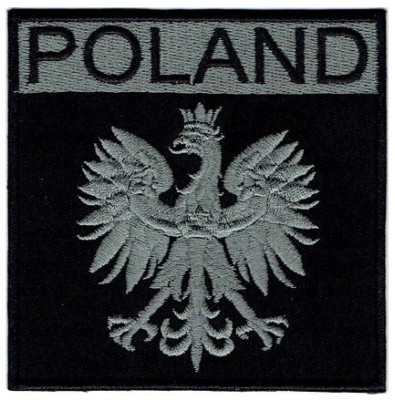 256 WW2 POLISH WHITE EAGLE PATCH 3,5INCH POLAND MILITARY FORCES BLACK ...